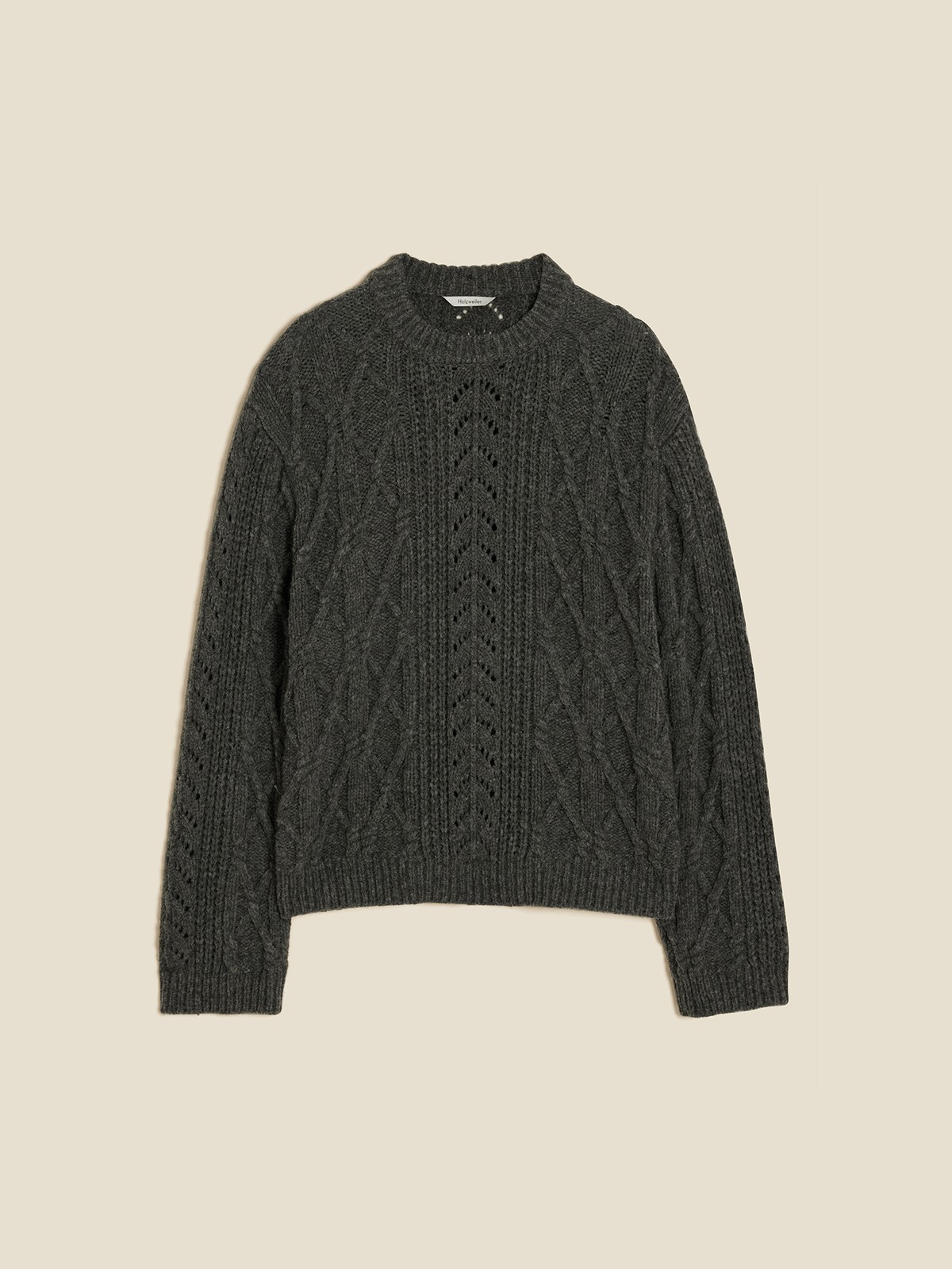 Charles Cable Crew - Grey Mix - Holzweiler
