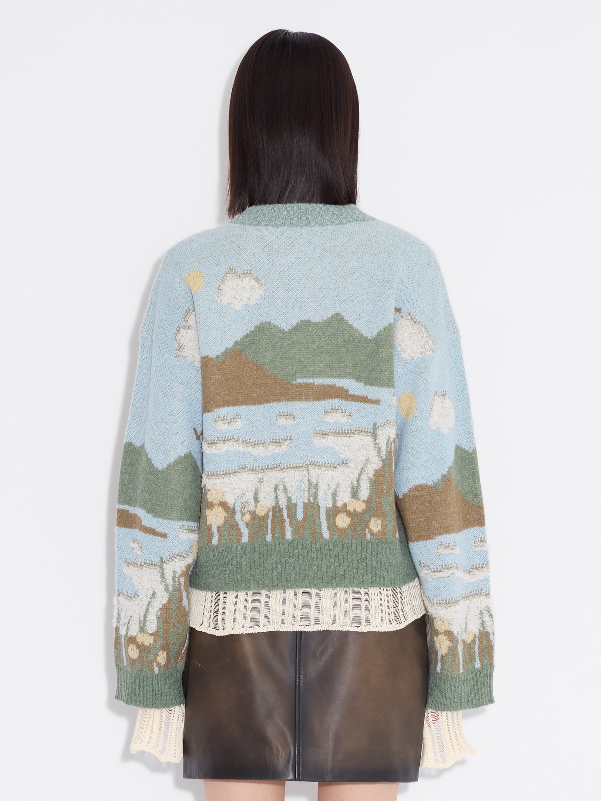 Tine Landscape Sweater - Lt. Blue - Holzweiler