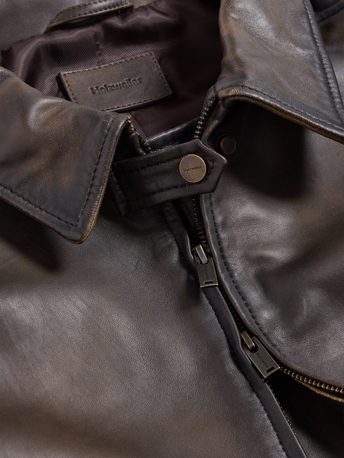 Cillian Leather Jacket - Dk. Brown - Holzweiler