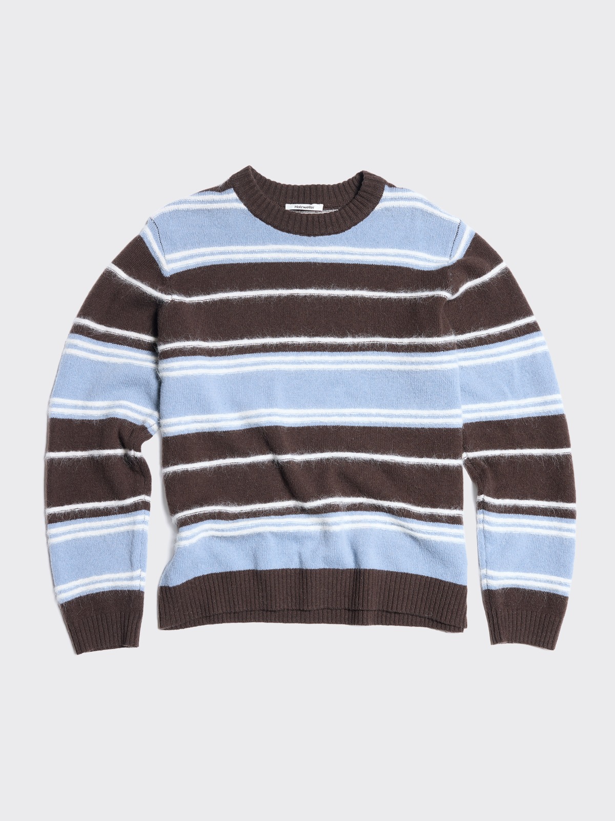 Wool Stripe Crew - Blue Stripe - Holzweiler