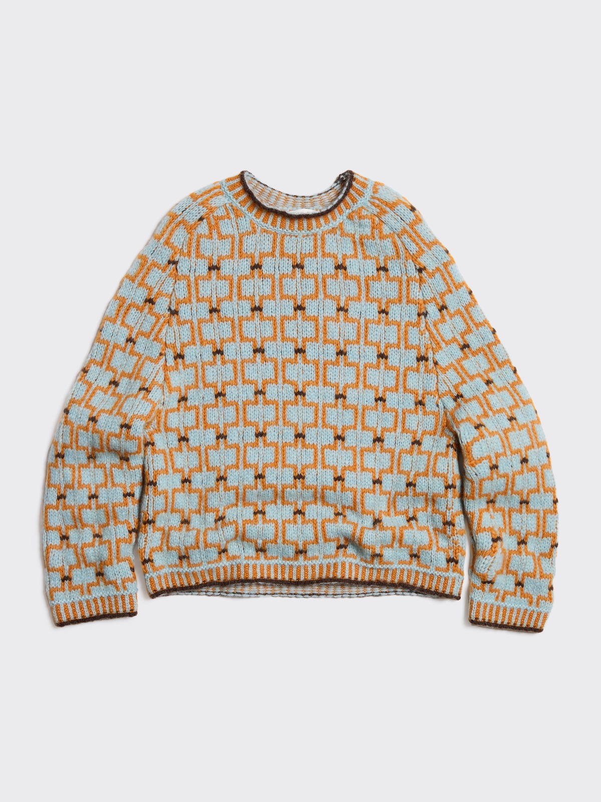 Norwegian Wool Crew - Blue mix - Holzweiler