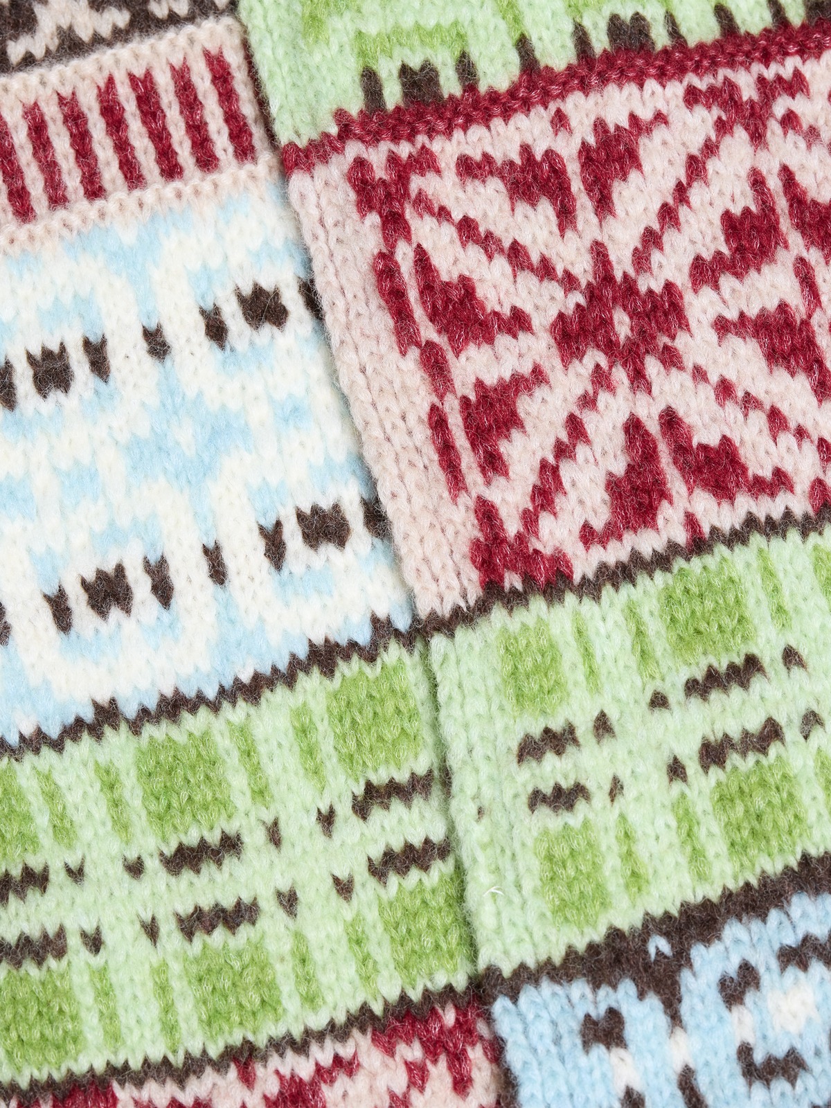 Norwegian Wool Scarf - Green Mix - Holzweiler